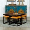 Low Game Table with Four Stools - Heritage Furniture Gallery & Outlet